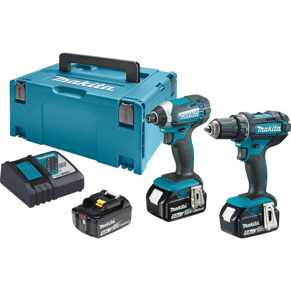 Makita Set LKST-DDF482, DTD152, DC18RC, BL1850Bk3, Makpac