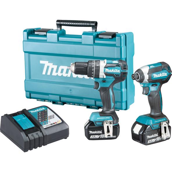 Makita Set LKST-DHP484, DTD153, BL1830k2, DC18RC, pl.case