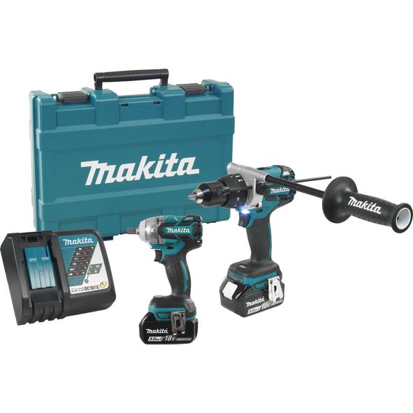 Makita Set LKST-DTV285, DHP481, BL1850Bk2, DC18RC, pl.case