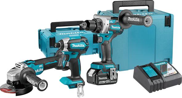 Makita Set-DDF486,DTD153,DGA504,BL1850Bk2,DC18RC,Makpac