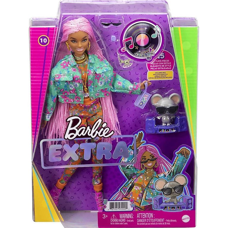 BARBIE Extra pink pletenice GXF09