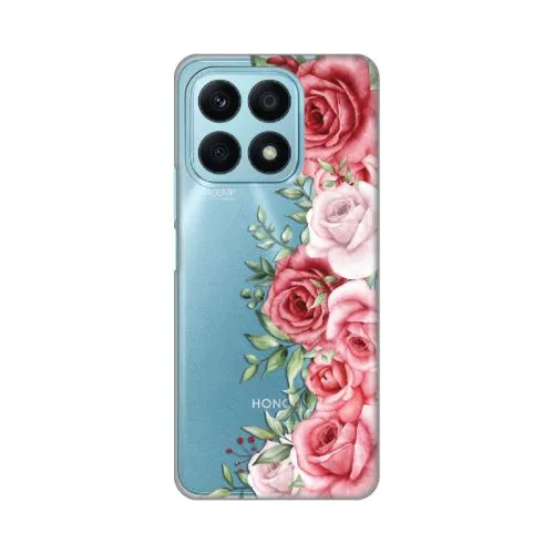 Silikonska futrola - maska print Skin za Huawei Honor X8a Wild Roses