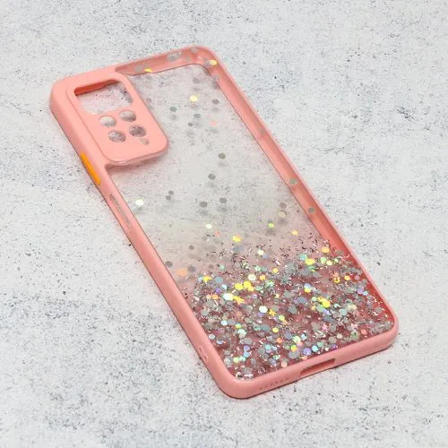 Futrola - maska Frame Glitter za Xiaomi Redmi Note 11 Pro 4G/5G/Note 12 Pro 4G roze