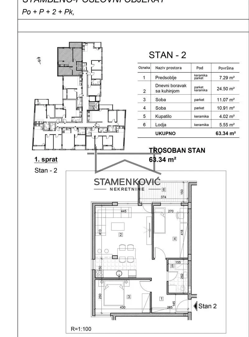 Prodaja, trosoban stan, 63m2, Temerin, Novi Sad