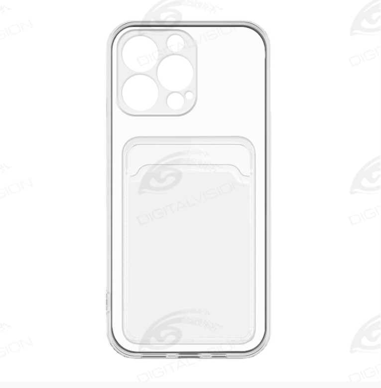 iPhone 14 Pro silikonska futrola Wallet (Transparent)