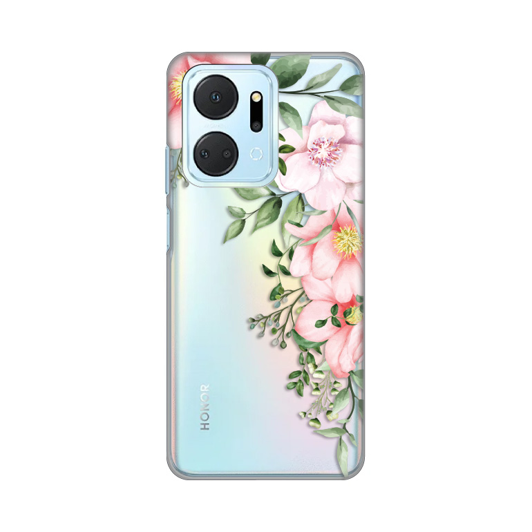 Honor X7a silikonska futrola Gentle Rose (Print)