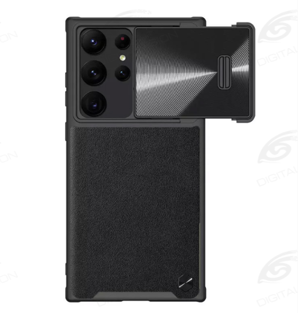 Samsung S23 Ultra Nillkin CamShield Leather futrola (Black)