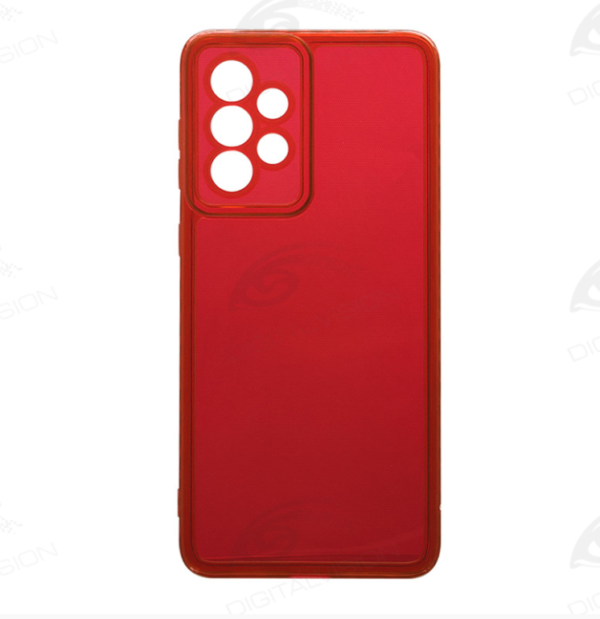 Samsung A53 Clear color silikonska futrola (Red)