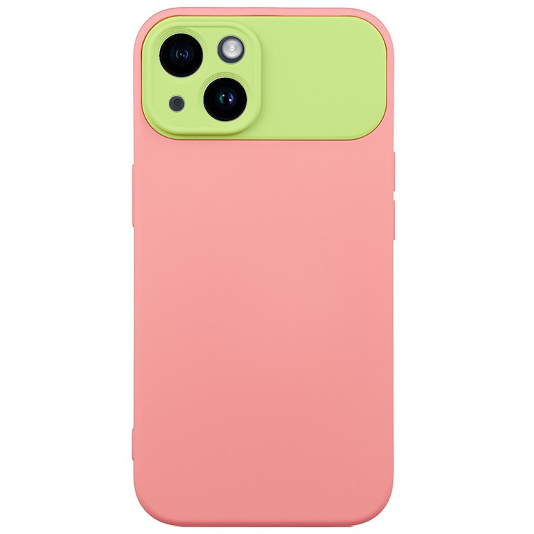 TPU MATTE DUO for iPhone 14 (6.1") roze-zelena