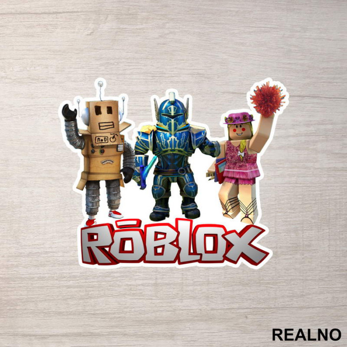 MR ROBOT, BLUE PALADIN AND BOHO GIRL - ROBLOX - NALEPNICA