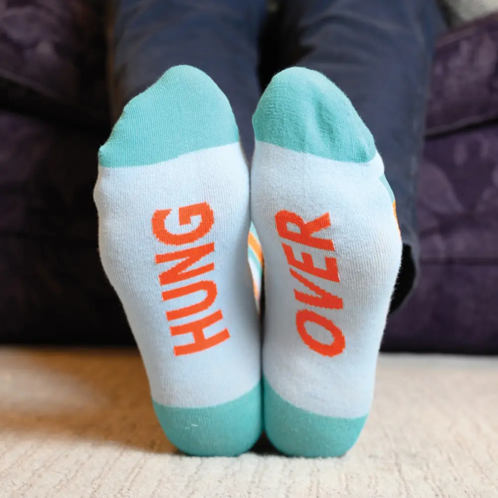 Čarape Hung Over plavo-bele