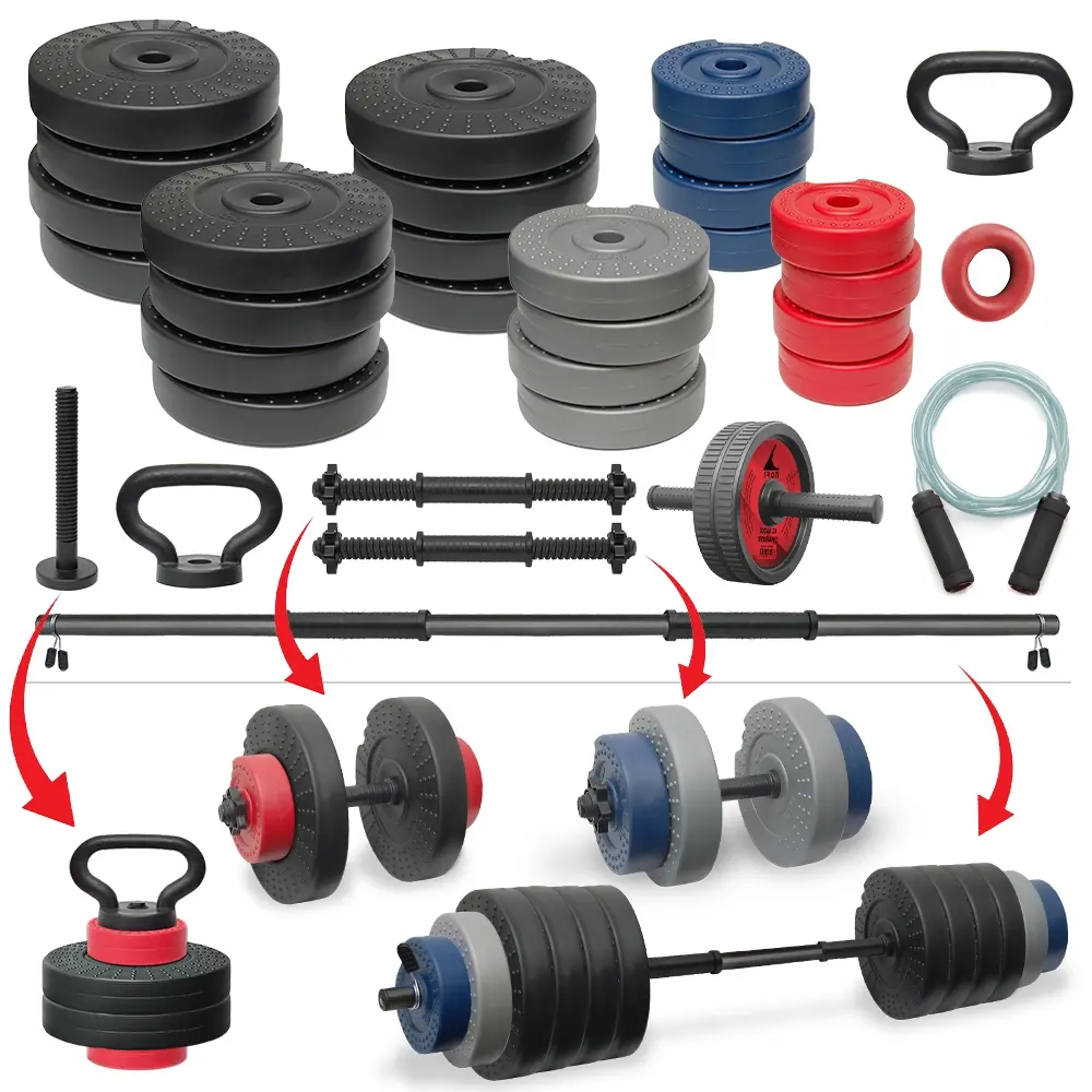 IRON SPORT Set 88kg tegova i 2+1 šipka 7/1