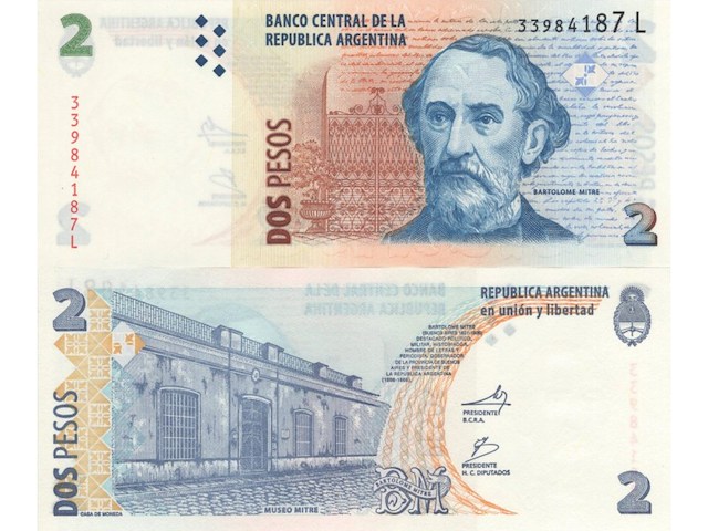 ARGENTINA 2 Pesos 2012 UNC, P-352