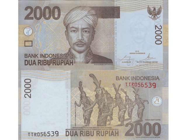 Indonezija INDONESIA 2000 Rupiah 2016 UNC, P-148