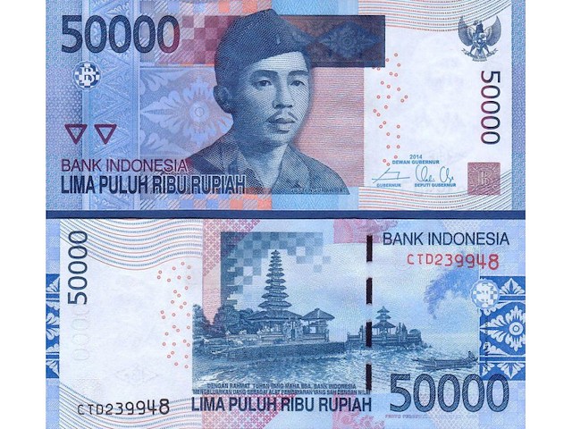 Indonezija INDONESIA 50.000 Rupiah 2014 UNC, P-152