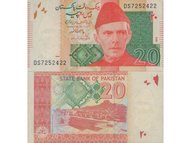 PAKISTAN 20 Rupees 2012 UNC, P-55g