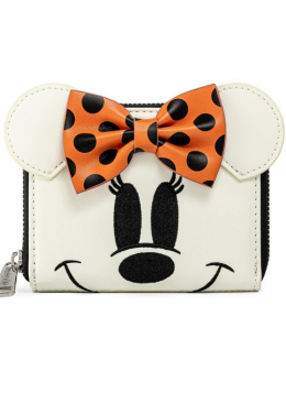 Disney Ghost Minnie Glow In The Dark Cosplay Zip Around Wallet