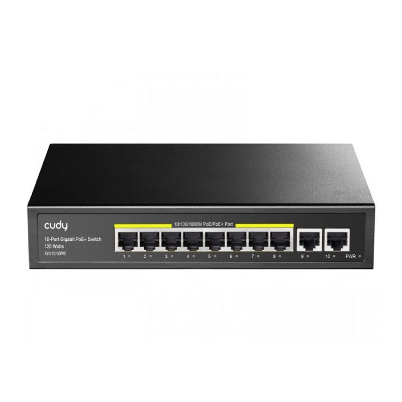 GS1010PE 10-Port Gigabit PoE+ Switch