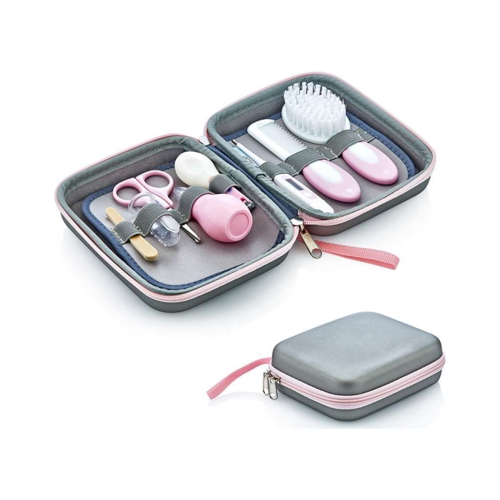 Neseser/set za negu beba – pink