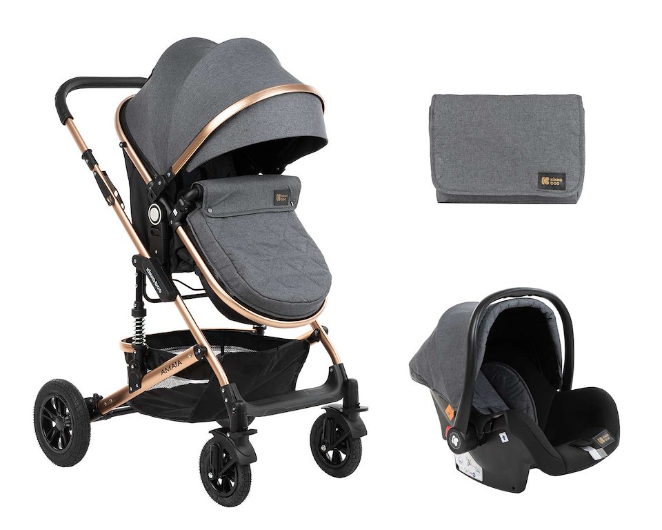 Kikka Boo kolica AMAIA dark grey set 2in1 sa autosedištem