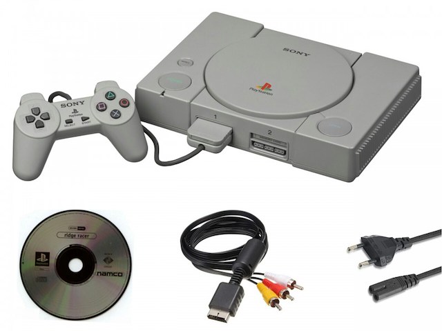 SONY PlayStation 1, džojstik, kartica, RIDGE RACER