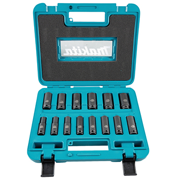 Makita 14-delni set 3/8" udarnih nasadnih ključeva B-55550