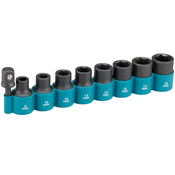 Makita 9-delni set 1/2" udarnih nasadnih ključeva sa adapterom 1/4" B-54645