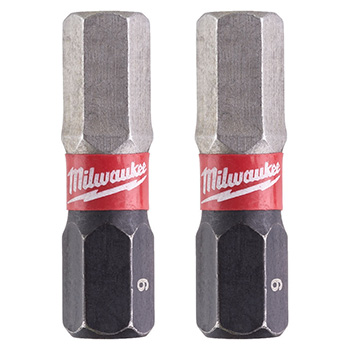 Milwaukee udarni bitsevi HEX 6 x 25mm 1/4" 2 kom 4932430897