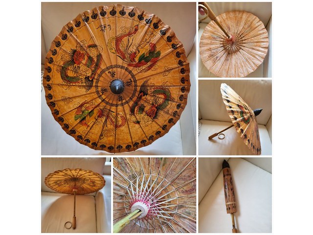 Thailand Handmade Oiled Paper Umbrella, nov original