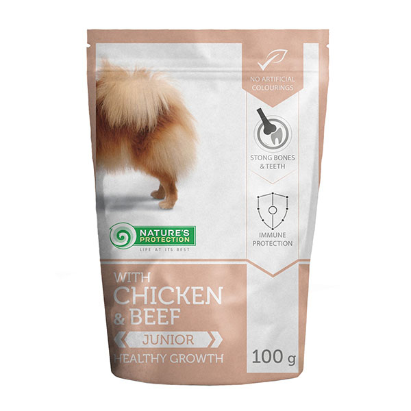 NP POU Dog Mini Junior Beef&Chicken 100g