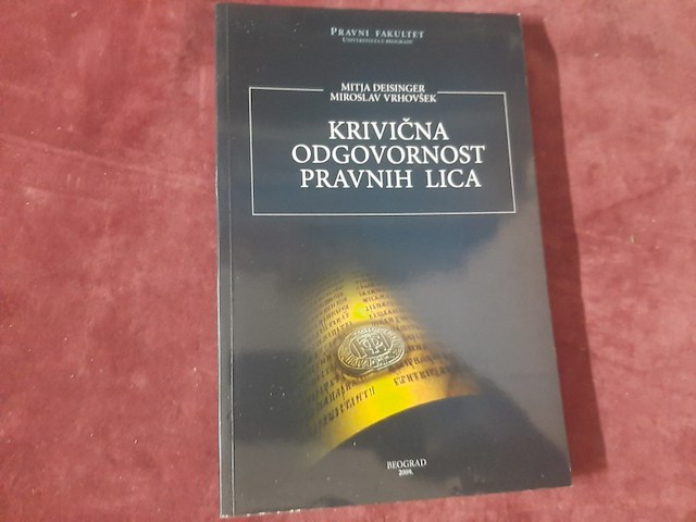 99 Krivična odgovornost pravnih lica - Mitja Deisinger