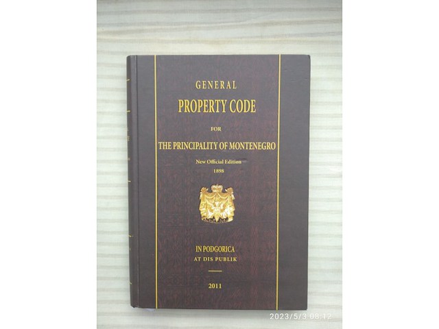 General Property Code for the Principality of Montenegr