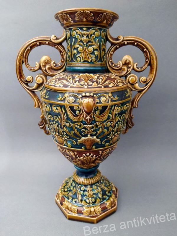 Schutz velika vaza majolika 1880.