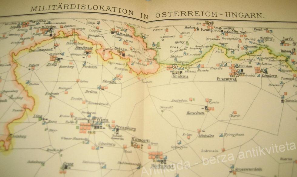 Raspored vojske i garnizona u u Austro Ugarskoj 1898