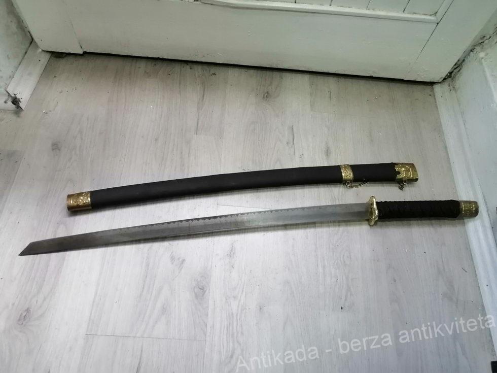 KATANA ukrasna sablja u kaniji sa mesingom