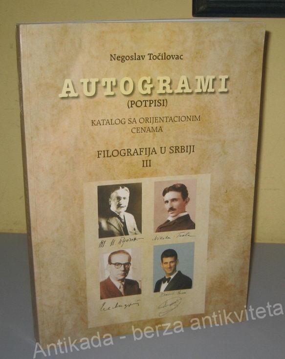 AUTOGRAMI potpisi katalog sa orijentacionim cenama