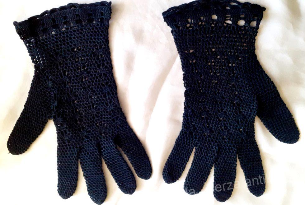 Heklane vintage rukavice od pamučnog konca