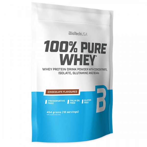 BioTechUSA 100% Pure Whey 454 g Lešnik