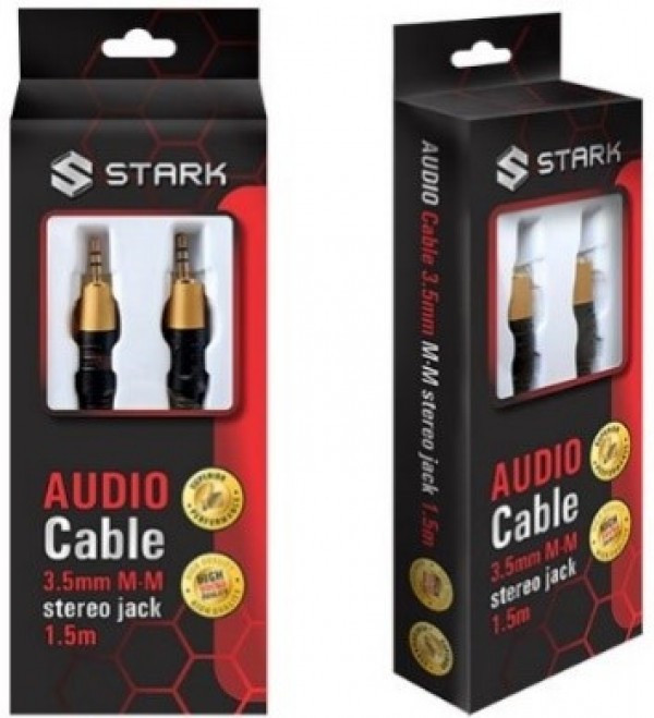 STARK kabl audio 3.5mm na 3.5mm M-M (High sound quality) 1.5m.