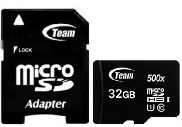 TeamGroup MICRO SDHC 32GB UHS-I +SD Adapter TUSDH32GCL10U03