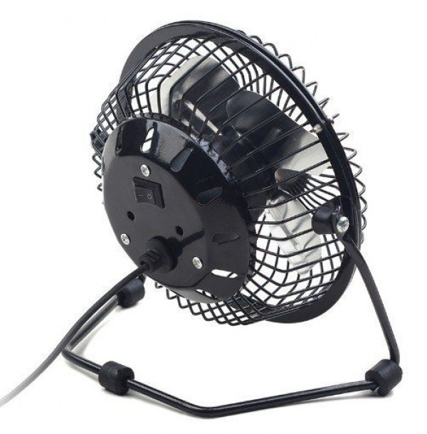 NF-03 Gembird USB 10cm desktop fan, black, METALNI VENTILATOR