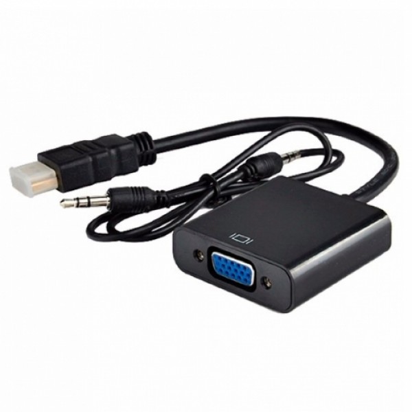 FAST ASIA Adapter-konvertor HDMI (M) - VGA (F) + Audio kabl 3.5mm crni