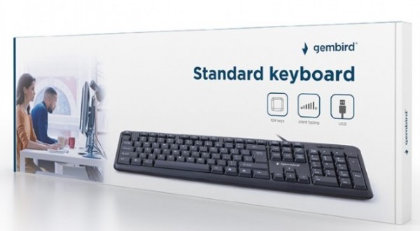 KB-U-103-YU ** Gembird Standardna tastatura SRB (YU) layout black USB (393)