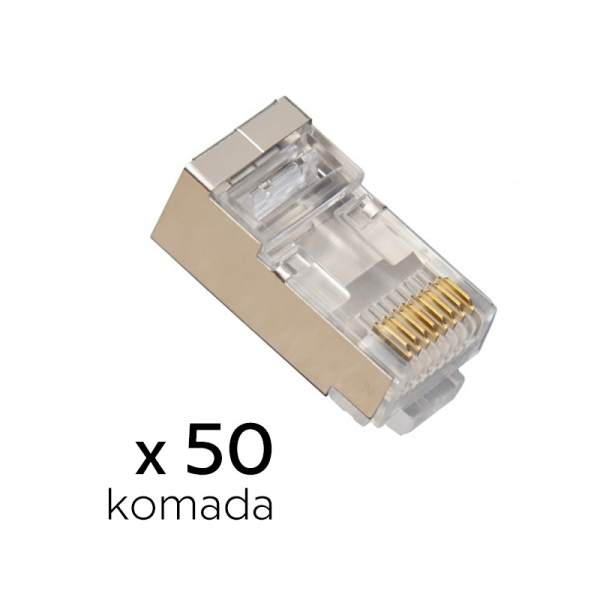 Konektor RJ45 metal CAT 6 8P8C JWD-AD82 50 kom