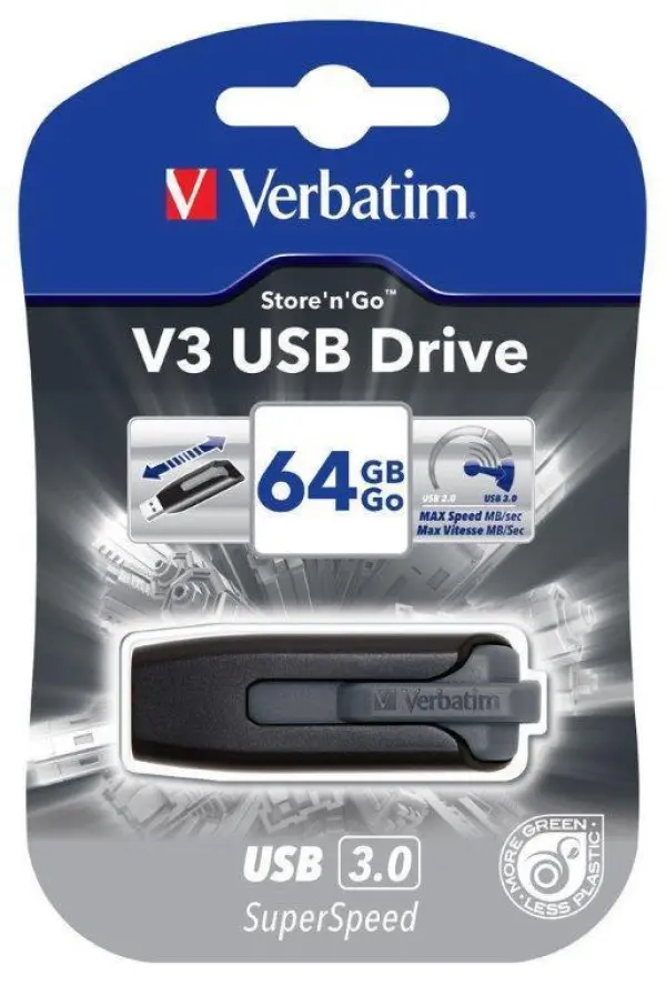 Verbatim V3 USB 64GB 3.0 Grey