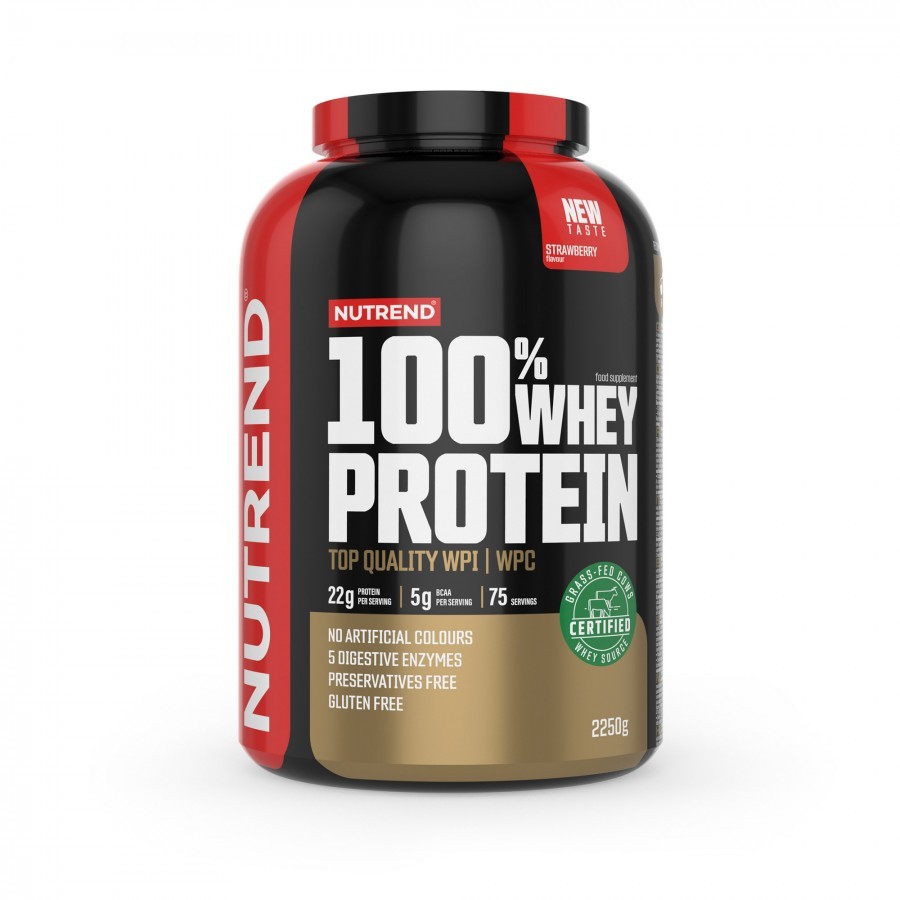 NUTREND 100% Whey protein 2250g Strawberry