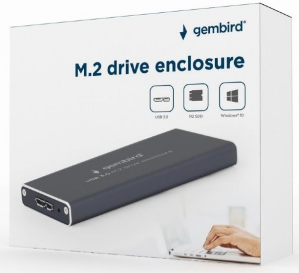 EE2280-U3C-01 Gembird Kuciste za M.2 SSD memoriju USB3.0 black