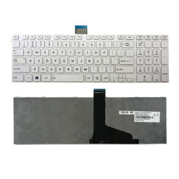 Tastatura za laptop Toshiba Satellite C850 C850D C855 C855D BELA sa ramom