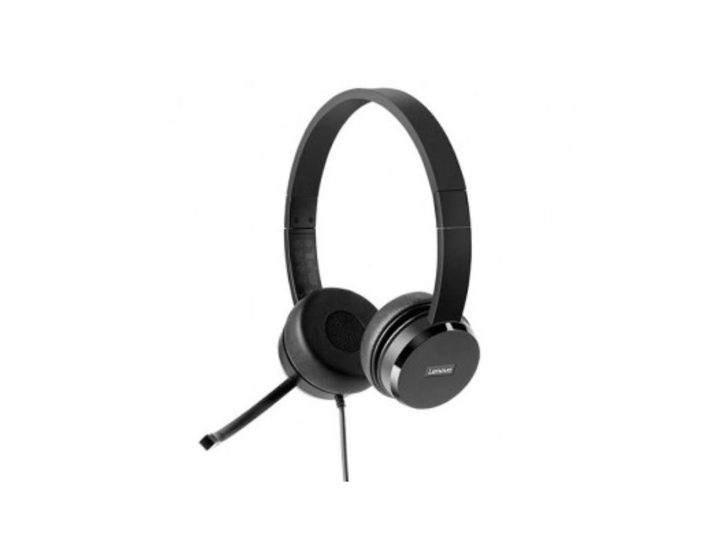 Slušalice LENOVO 100 Stereo/USB/pasive noise cancellation/crna