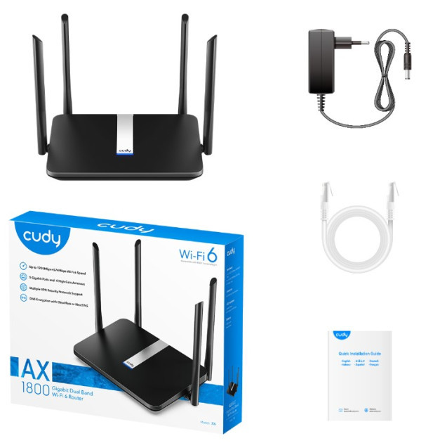 CUDY X6 AX1800 Dual Band Smart Wi-Fi 6 Router